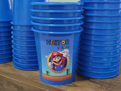 Balde de Pipoca Personalizado Super Mario | Artesanou Marketplace