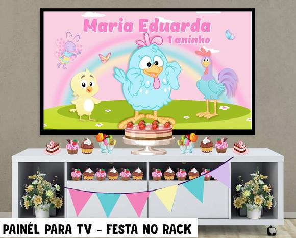 Painel Galinha pintadinha no Rack - Digital | Vitrine Artesanou