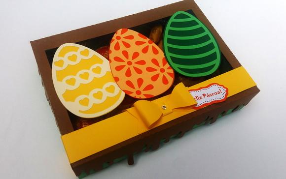 Caixa de páscoa para 10 bombons | Vitrine Artesanou