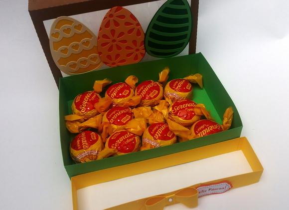 Caixa de páscoa para 10 bombons | Vitrine Artesanou