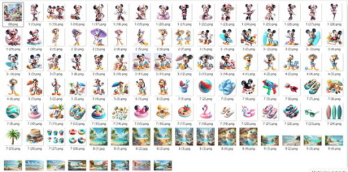 Kit Digital - Scrapbook - Disney Pool Party | Vitrine Artesanou