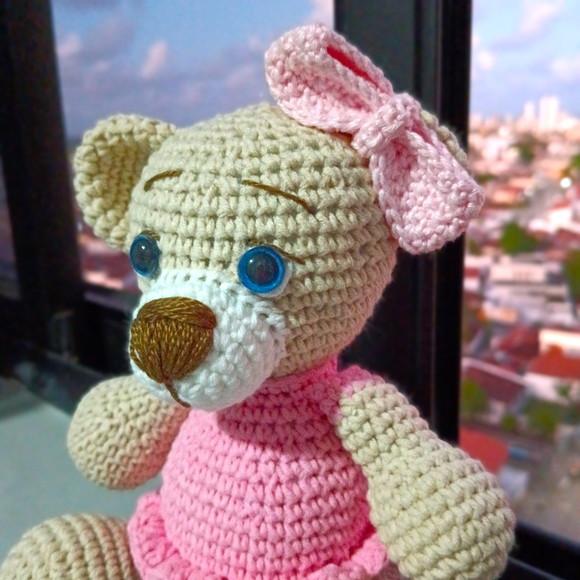 Amigurumi Ursa de Vestido (quarto de Bebê, Decoração, Crochê | Vitrine ...