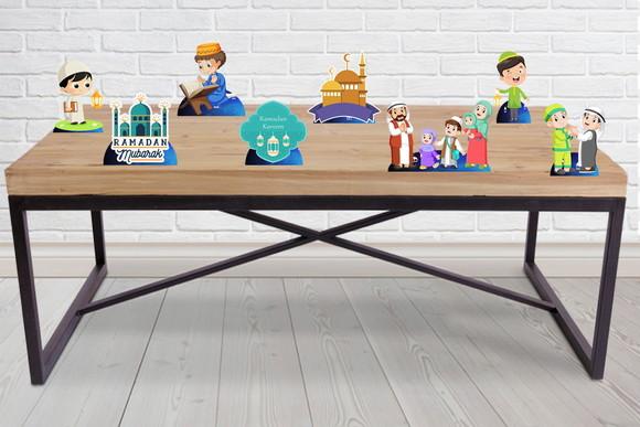 Display de Mesa Ramadan, Totem Enfeite de Aniversario | Vitrine Artesanou