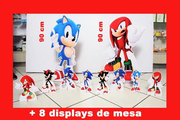 Totem de Chão Sonic e Knuckles e Displays de Mesa | Vitrine Artesanou