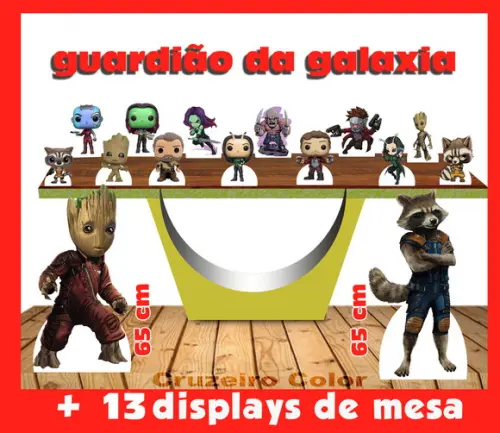 Display Guardiões da Galáxia, Totem de Chão Enfeite | Vitrine Artesanou