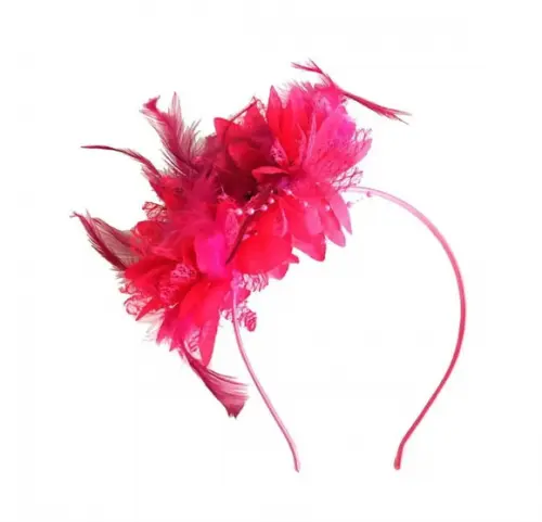 Tiaras para o Carnaval - Flores e Plumas Pink | Vitrine Artesanou