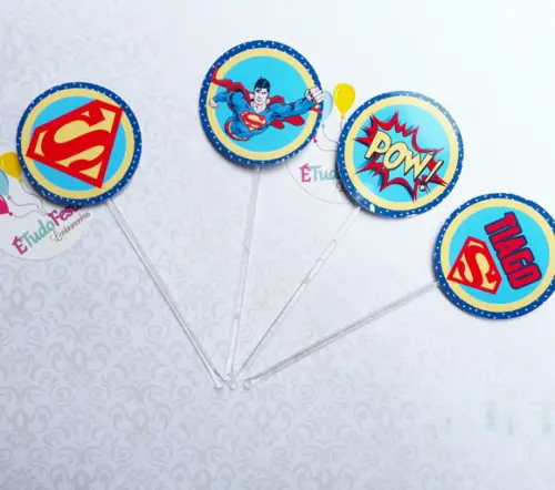 Topper para doces personalizado Superman | Vitrine Artesanou