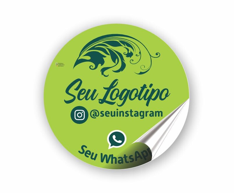 Etiqueta Adesiva Personalizada Com Seu Logotipo (100 adesivos 5cm ...